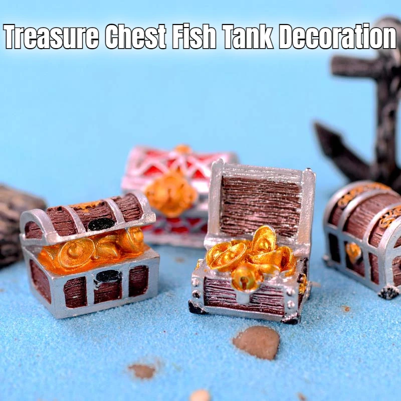 Treasure-Chest-Box-Antique-Creative-Fish-Tank-Aquarium-Decoration ...