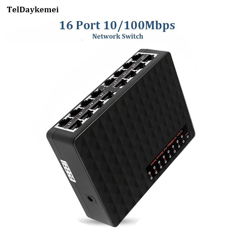 16 Port 10/100mbps Network Switch Fast Ethernet Smart Switcher High ...