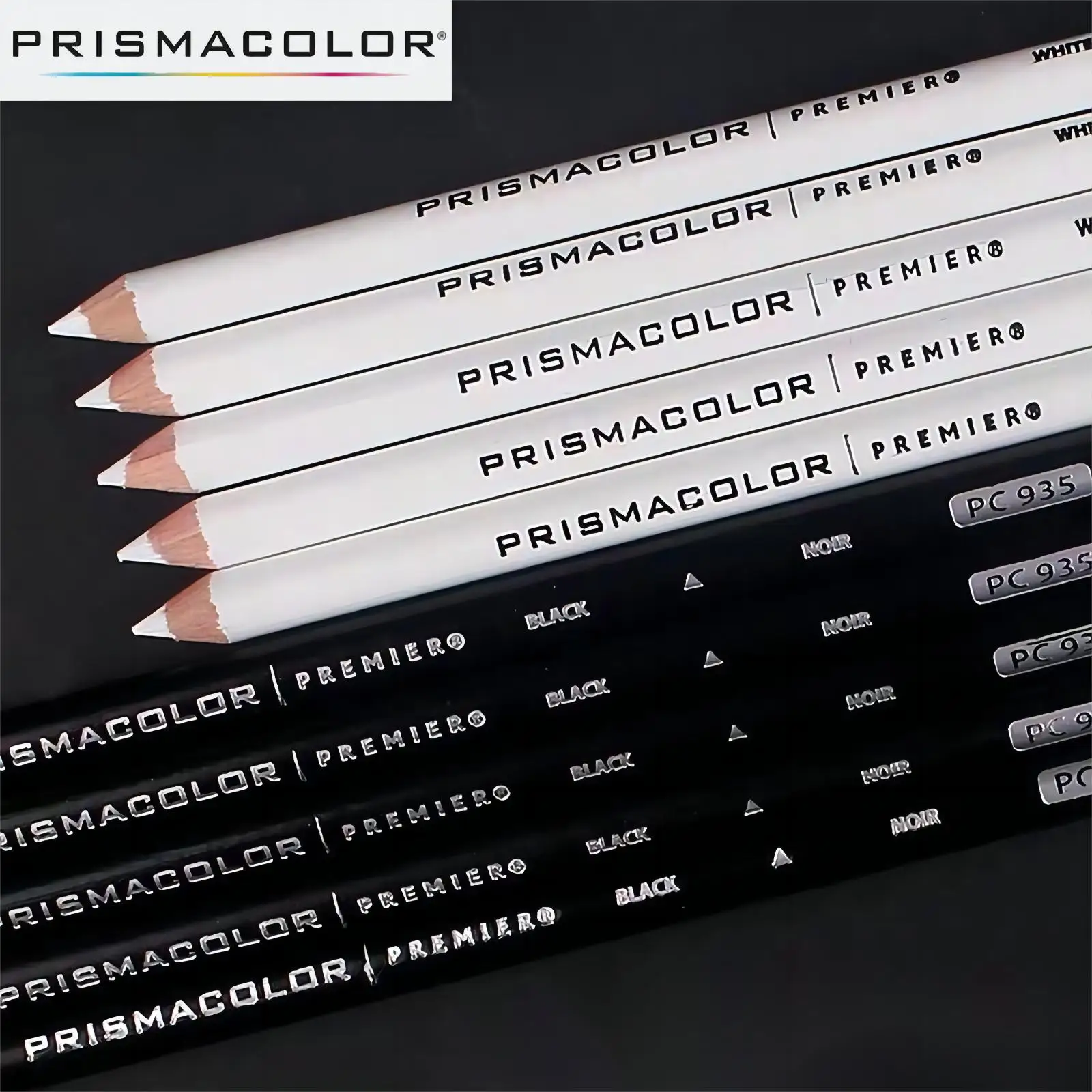 PRISMACOLOR-l-pices-de-colores-oleosos-suministros-profesionales-de-arte-Premier-negro-y-blanco ...