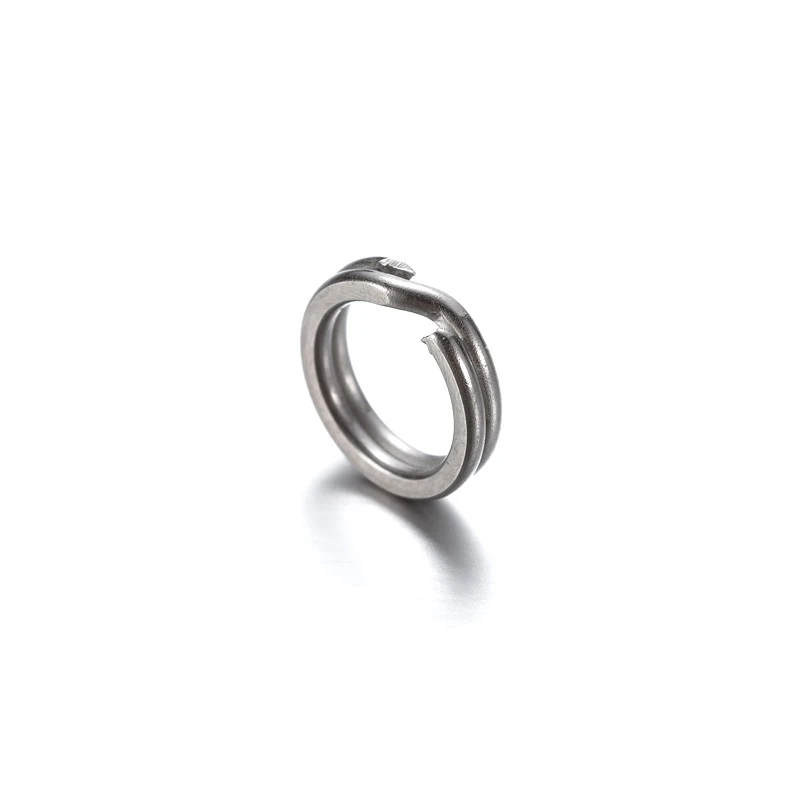 100Pcs Stainless Steel Connector Fishing Double Oval Split Ring Solid Ring Accessories For ...