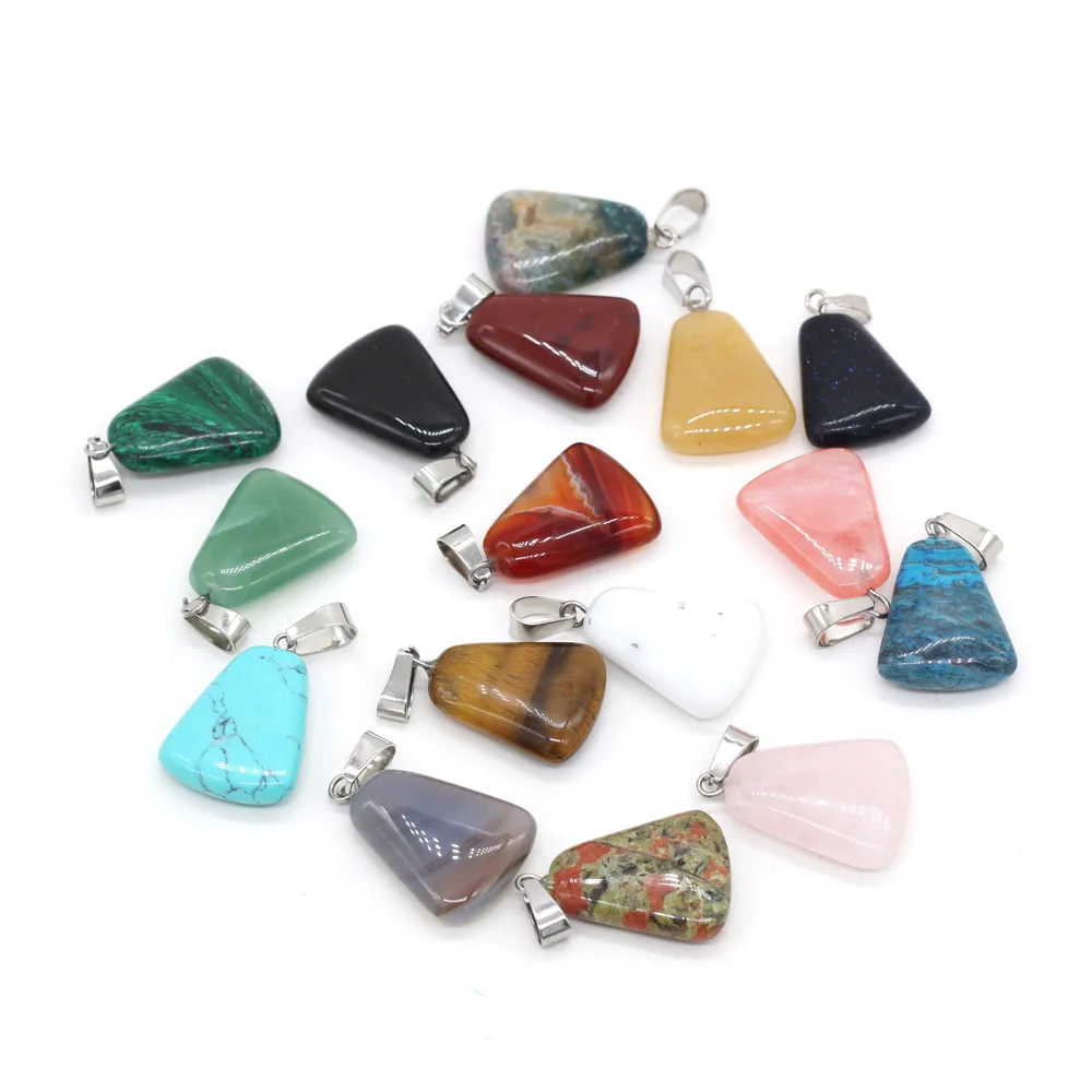 Natural-Rose-Quartzs-Tiger-Eye-Stone-Pendant-Trapezoid-Shape-Stones ...