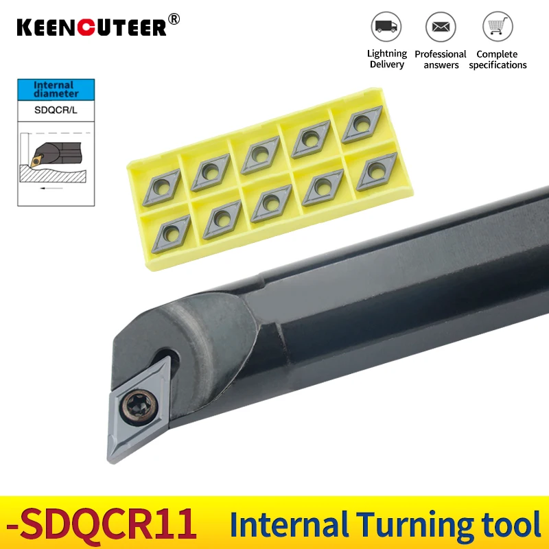 1pc-S16Q-SDQCR11-S20R-SDQCR11-S25S-SDQCR11-Internal-Turning-Tool-Holder-DCMT-Carbide-Inserts ...