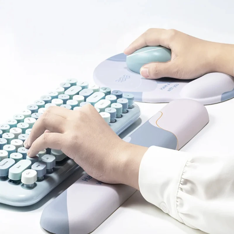 Silicone-Mouse-Pad-With-Keyboard-Wrist-Rest-Set-Nonslip-Ergonomic-Hand ...