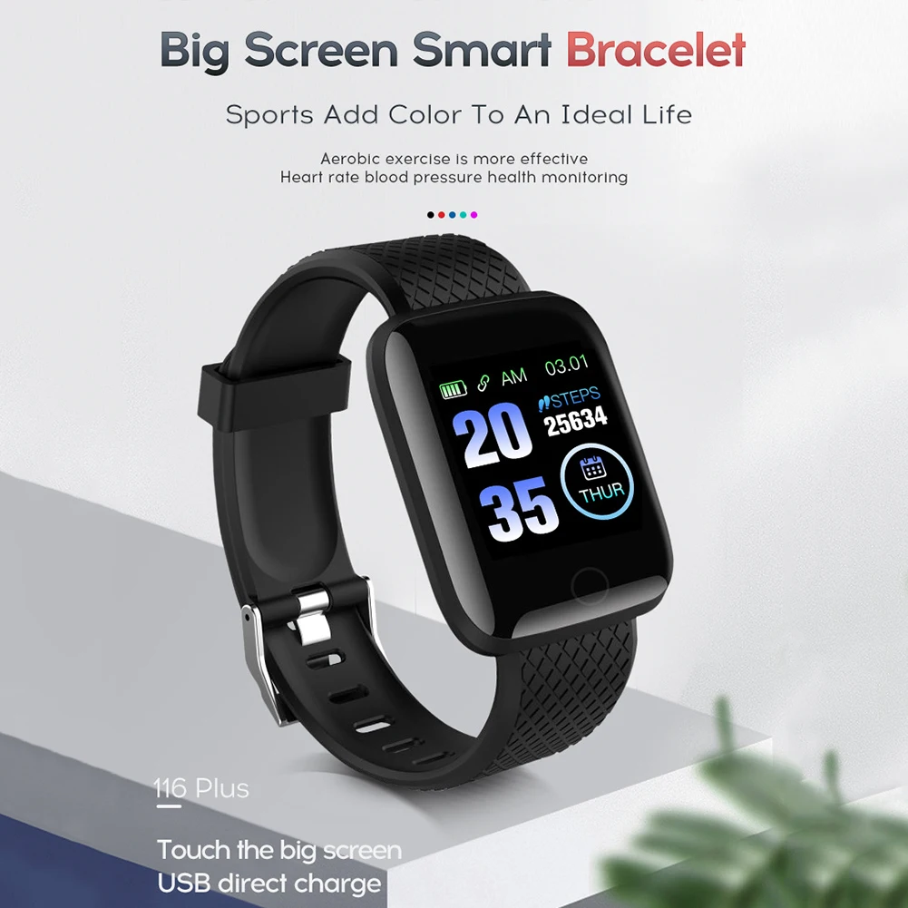 116-Plus-Smart-Watch-Fitness-Tracker-Smartwatch-Heart-Rate-Monitor ...