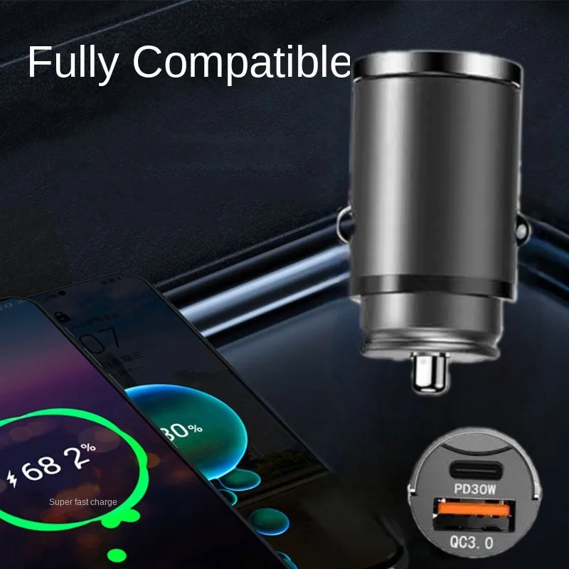 Mini-100W-USB-Car-Charger-Type-C-QC3-0-PD-Car-Chargers-Fast-Charging ...