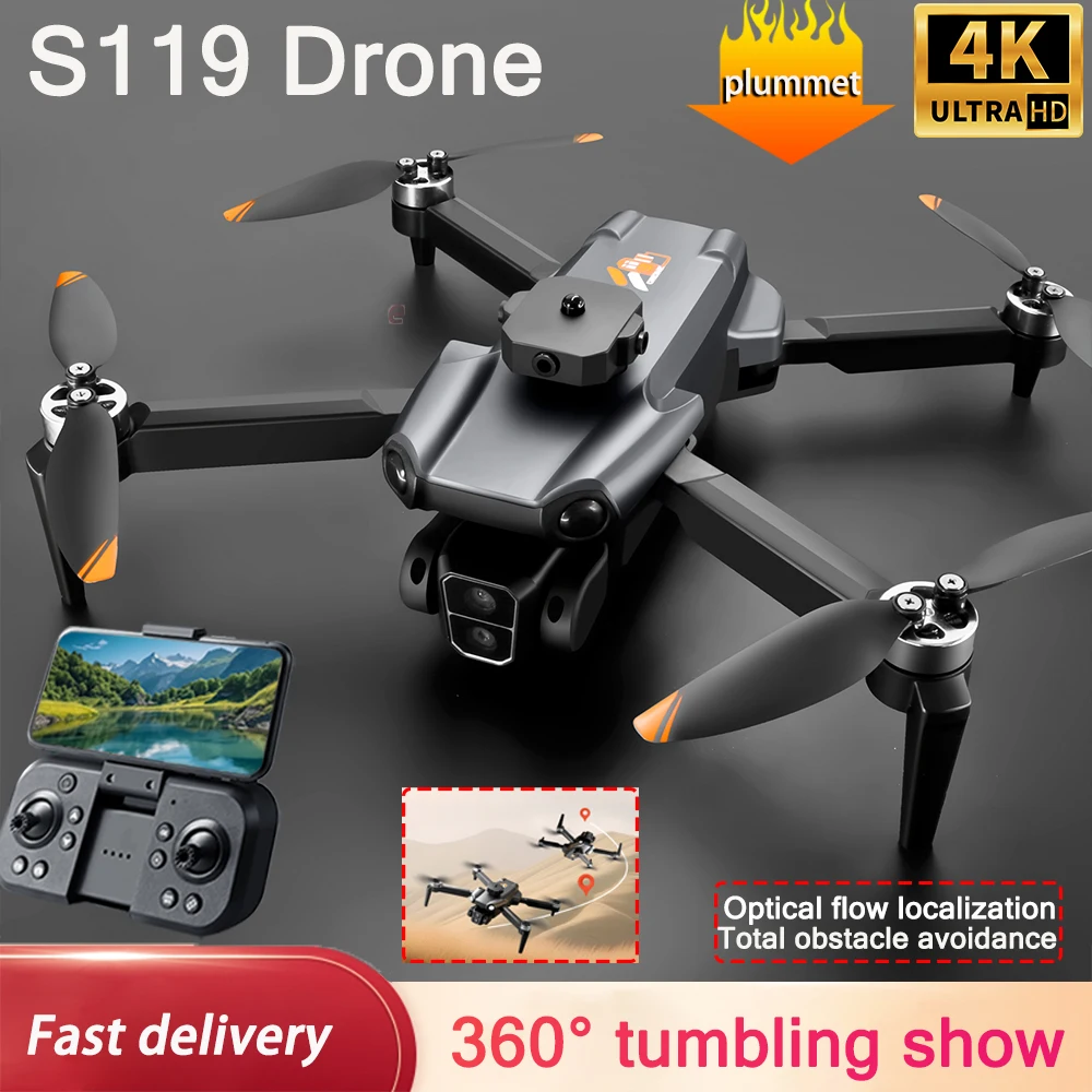 2024-New-S119-FPV-Drone-4K-FPV-HD-Camera-Professional-Obstacle-Avoidance-Folding-Brushless-Light ...