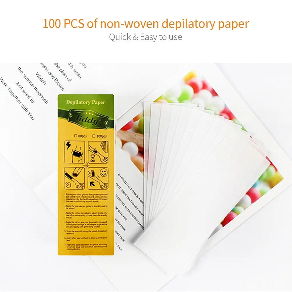 100Pcs-Wax-Paper-Hair-Removal-Waxing-Strips-Waxing-Papers-Wax-Strip ...