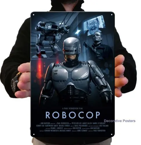 Robocop Movie Metal Poster- Sci-fi Cinema Tin Sign - Paul Verhoven Film ...