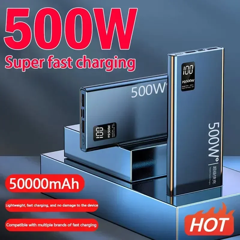 New-Power-Bank-50000mAh-500W-Dual-Port-Super-Fast-Charging-Portable-EXternal-Battery-Charger-For ...