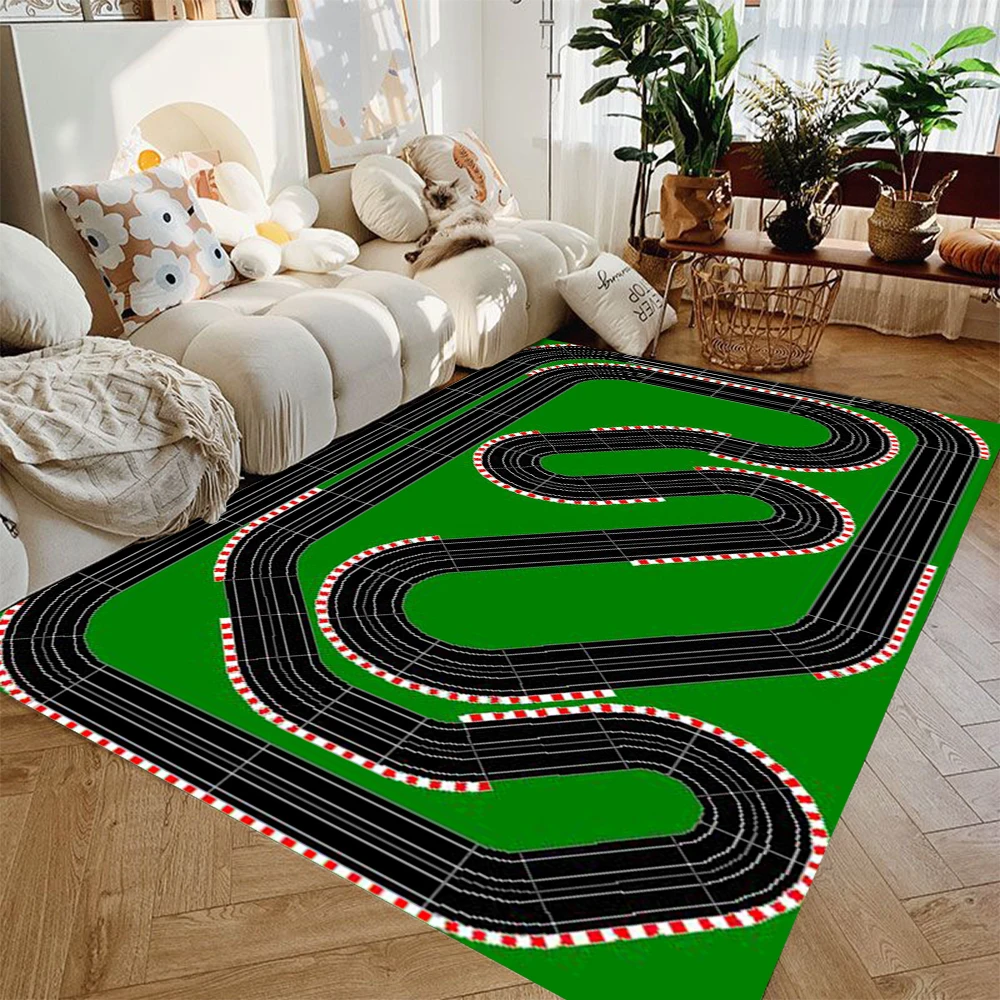 Interactive City Highway Play Mat for Kids Toy Cars Non Slip Floor Rug ...