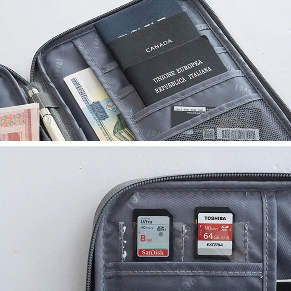 Family Travel Wallet Passport Holder Waterproof Document Bag Cardholder ...