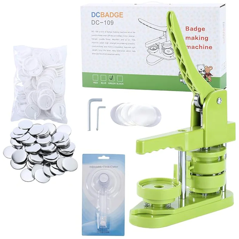 Badge-Pin-Button-Maker-Machine-DIY-58MM-Badges-Set-with-100Pcs-Button ...