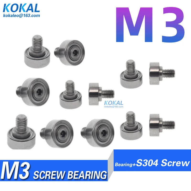M3 high quality screw bearing M3 MINISIZE ball bearing with SUS304 ...