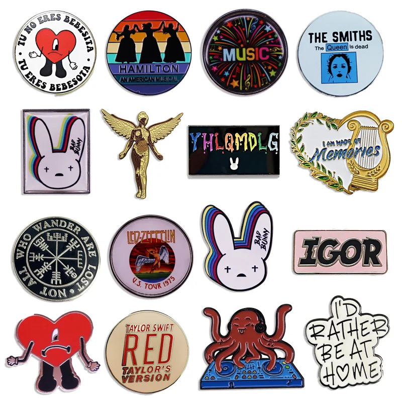 High-Quality-Fashion-Music-Enamel-Pin-Hip-Hop-Rapper-Brooch-Lapel-Pin ...