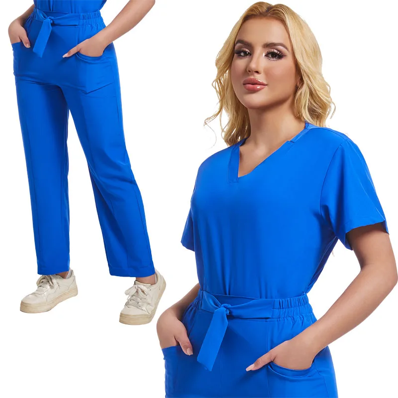 Beautician-s-Barber-Work-Clothes-Stretch-Nurse-Surgical-Uniforms-Doctor ...