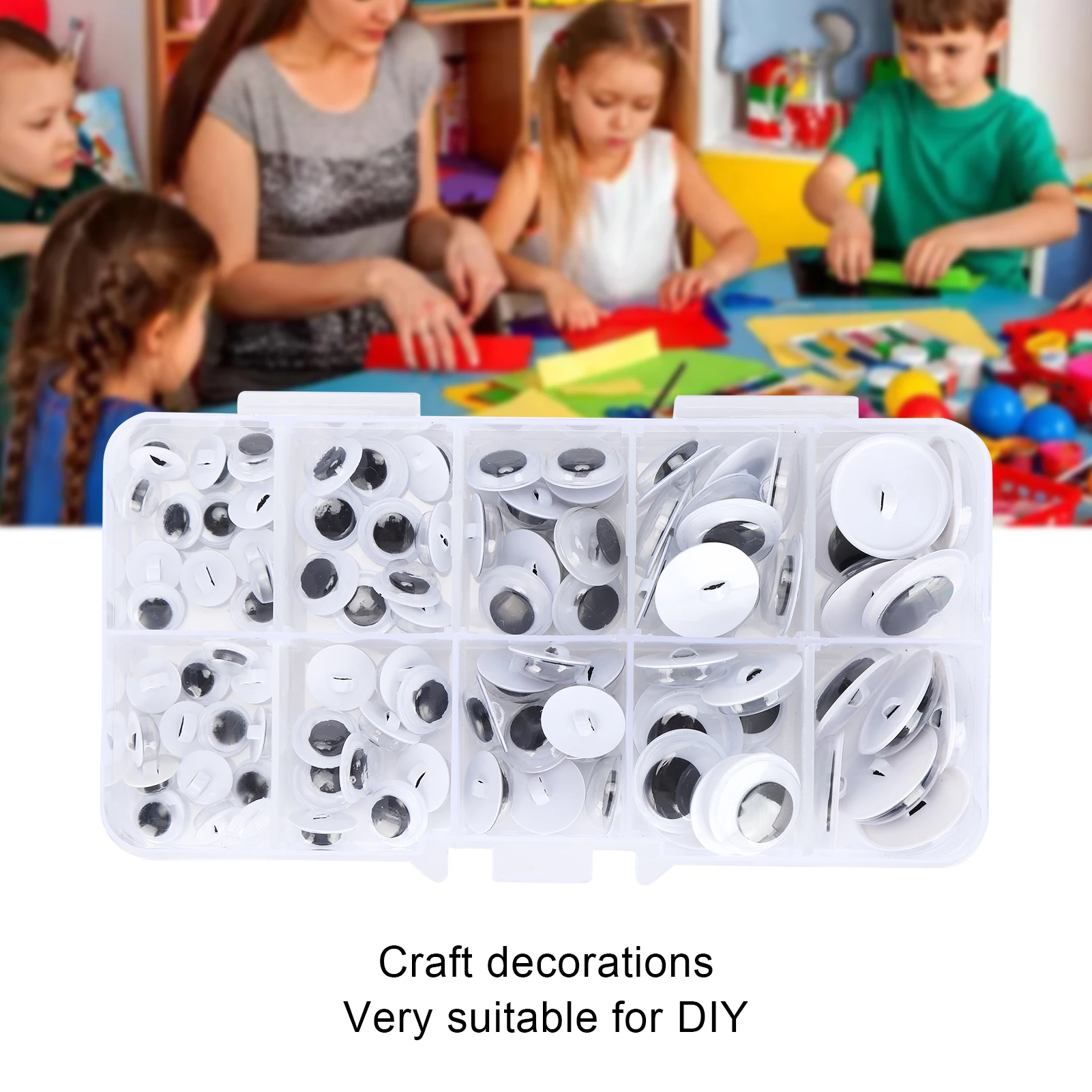 100Pcs-Sew-On-Plactic-Eyes-Movable-Black-And-White-Assorted-Size-Kids ...