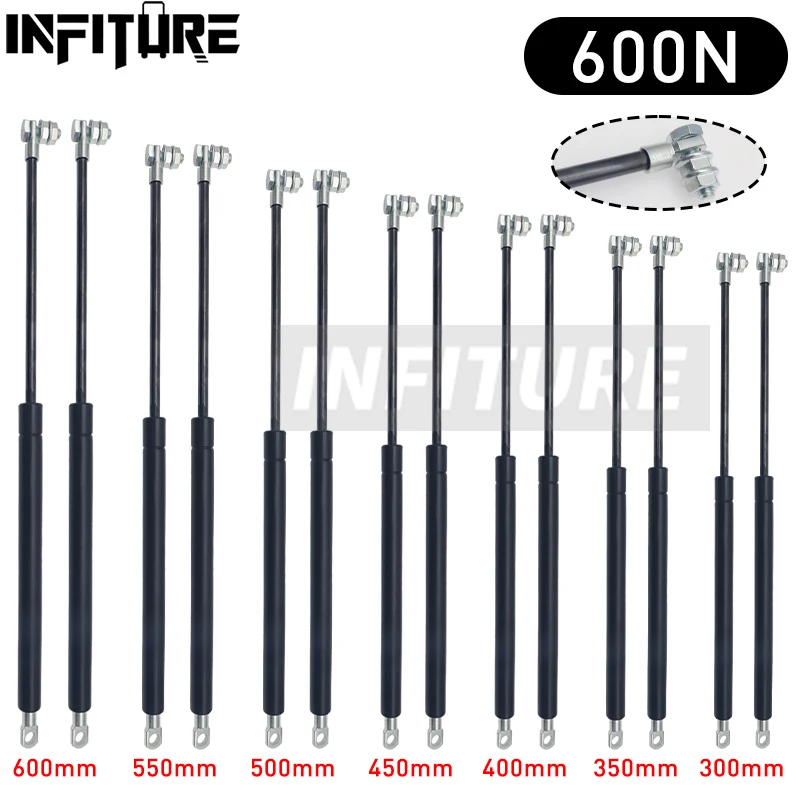 2pcs 300/350/400/450/500/550/600mm 600N Car Gas Struts Spring Shocks ...