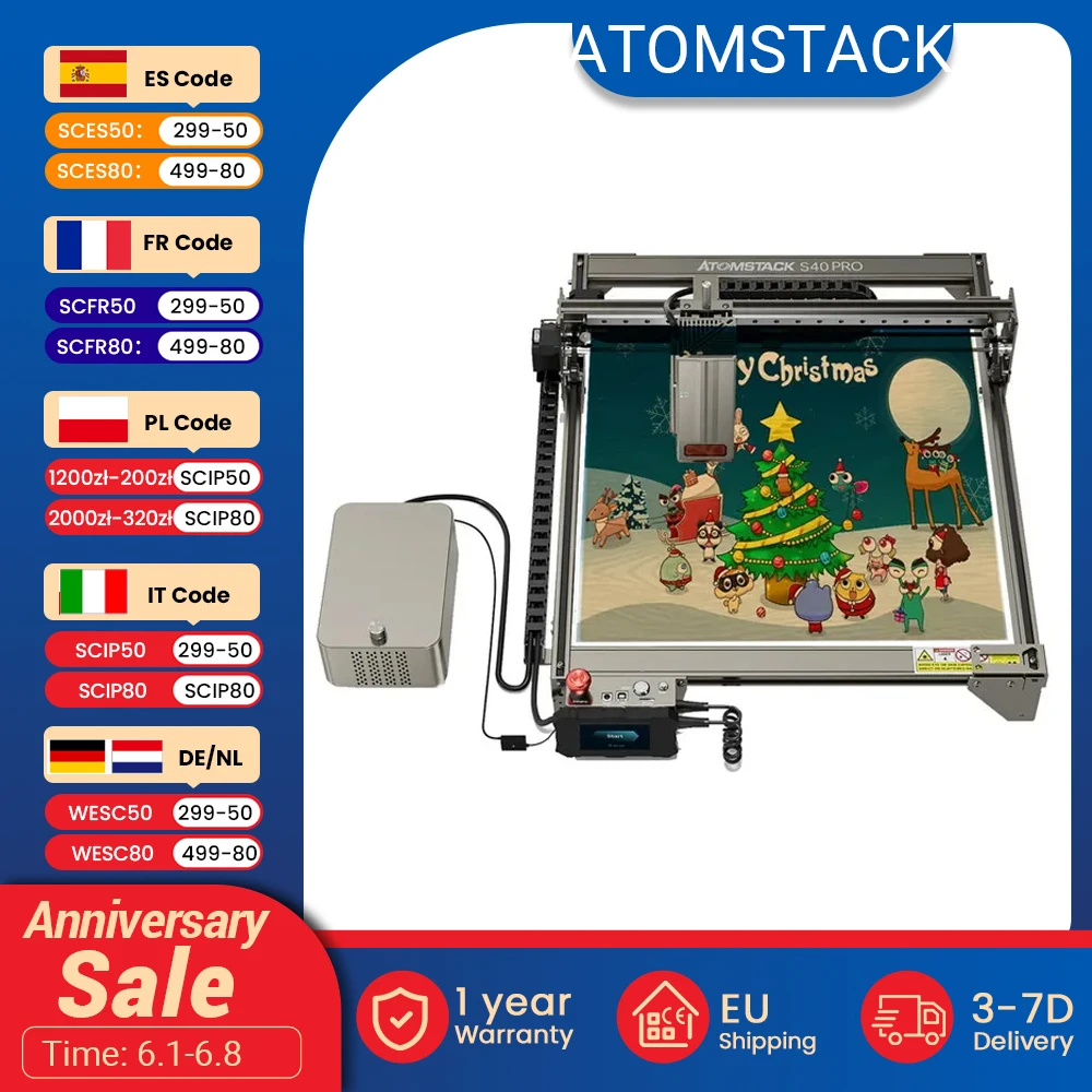 ATOMSTACK-S40-Pro-Laser-Engraver-Cutter-with-F30-Pro-Air-Assist-Kit-48W ...