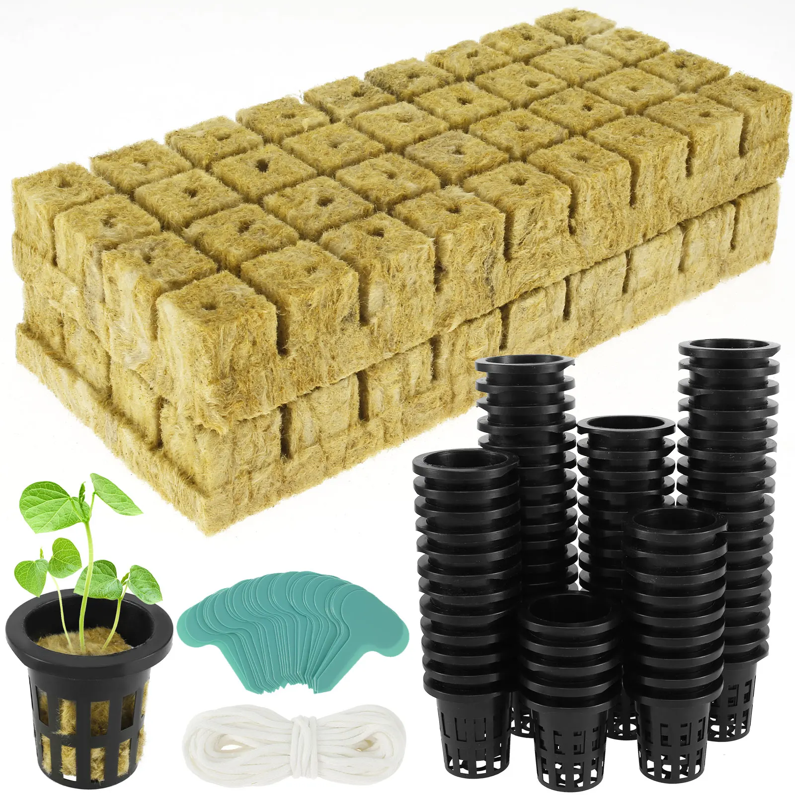 72-Set-Rock-wool-Cubes-for-Hydroponics-1-5inch-Rock-Wool-Planting-Cubes ...