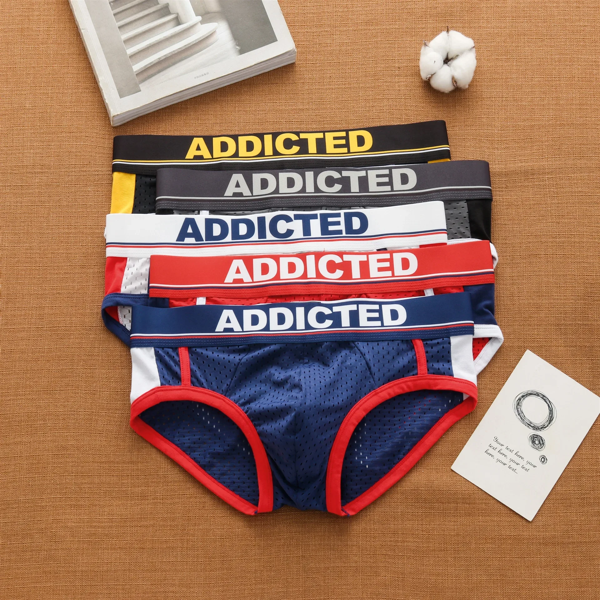 Addicted-mens-low-waist-breathable-ice-mesh-hole-comfortable-fashion ...
