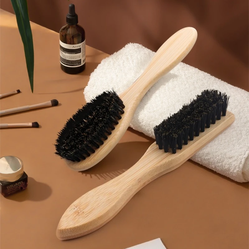 Men's Beard Brush Wood Handle Boar Bristle Beard Brush Shaving Tool ...