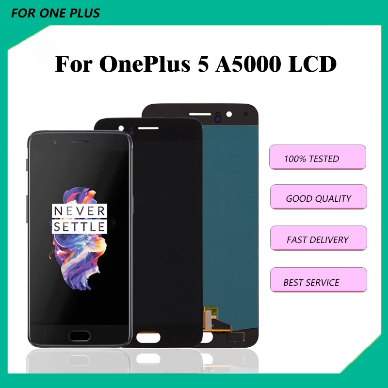 5-5-AMOLED-For-Oneplus-5-A5000-LCD-Display-Screen-Digitizer-With-Frame ...