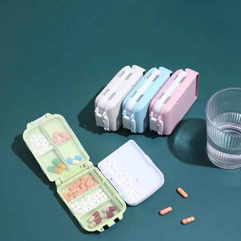 Pill-Box-Portable-Folding-Three-layer-8-Compartment-Small-Medicine-Box ...