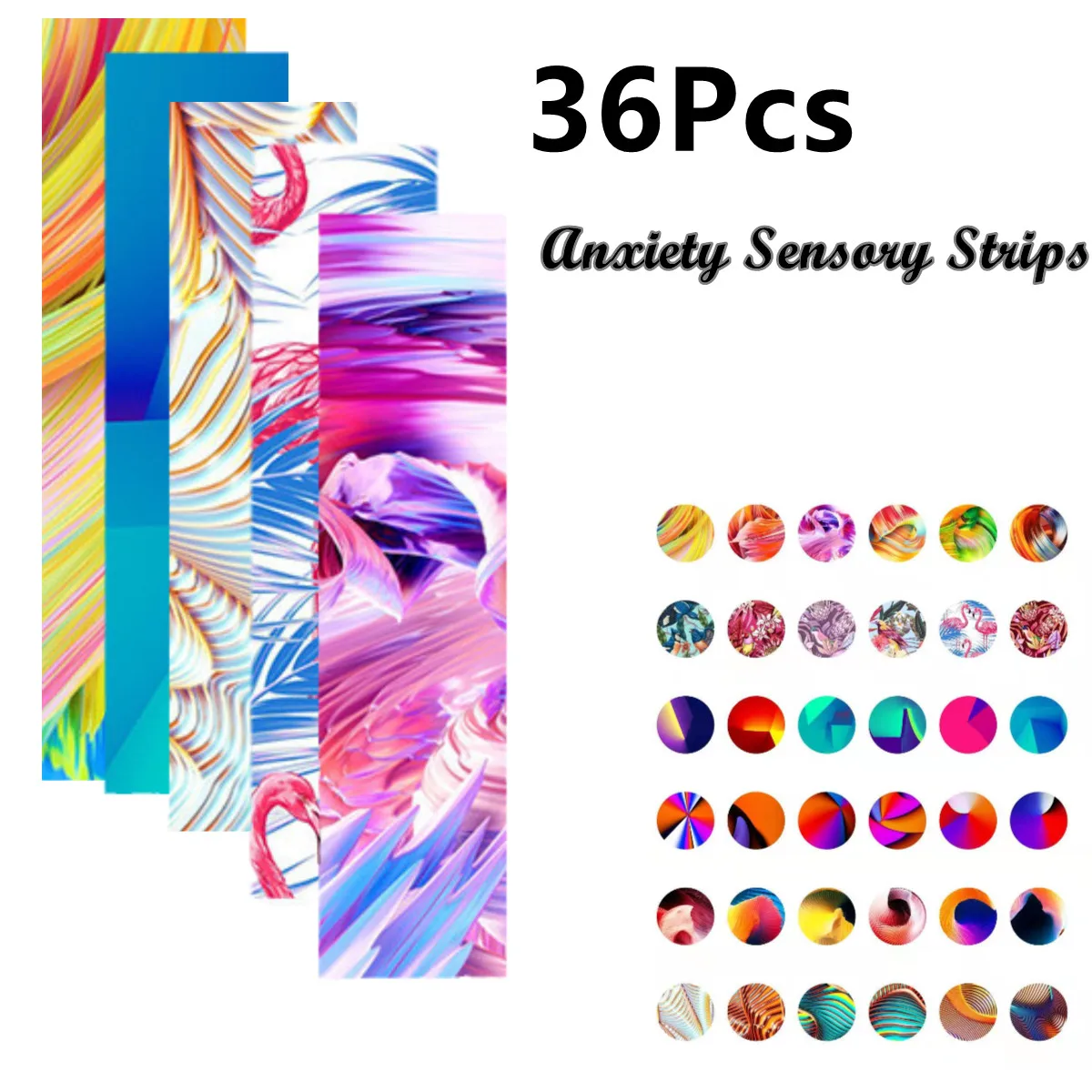 36pcs-Texture-Strip-Stickers-Anti-Stress-Stickers-Calming-Texture-Strip ...
