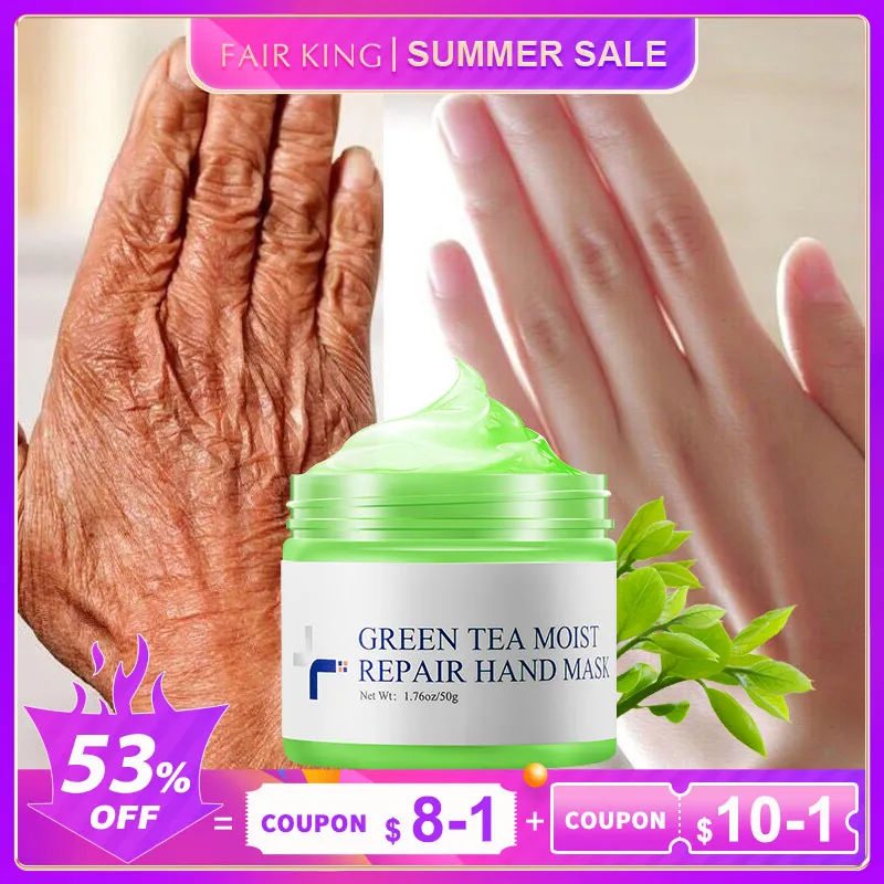 Green Tea Lock Water Repair Hand Mask Nourish Moisturizing Whitening ...