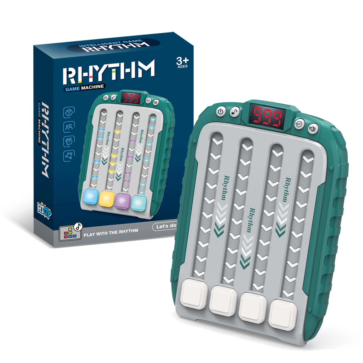 Music-Rhythm-Master-Speed-Push-Game-Console-Light-Button-Dance-Machine ...