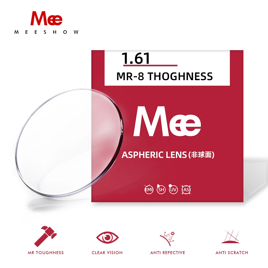 Meeshow 1.61 MR 8 High Quality Toughness Thinner Super Tough Optical ...