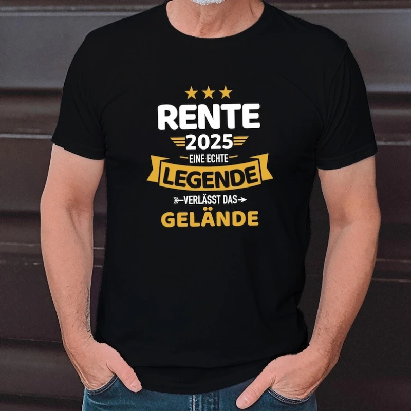 Cotton Retirement Legend Tshirt 2025 Summer Short Sleeve Casual Perfect ...
