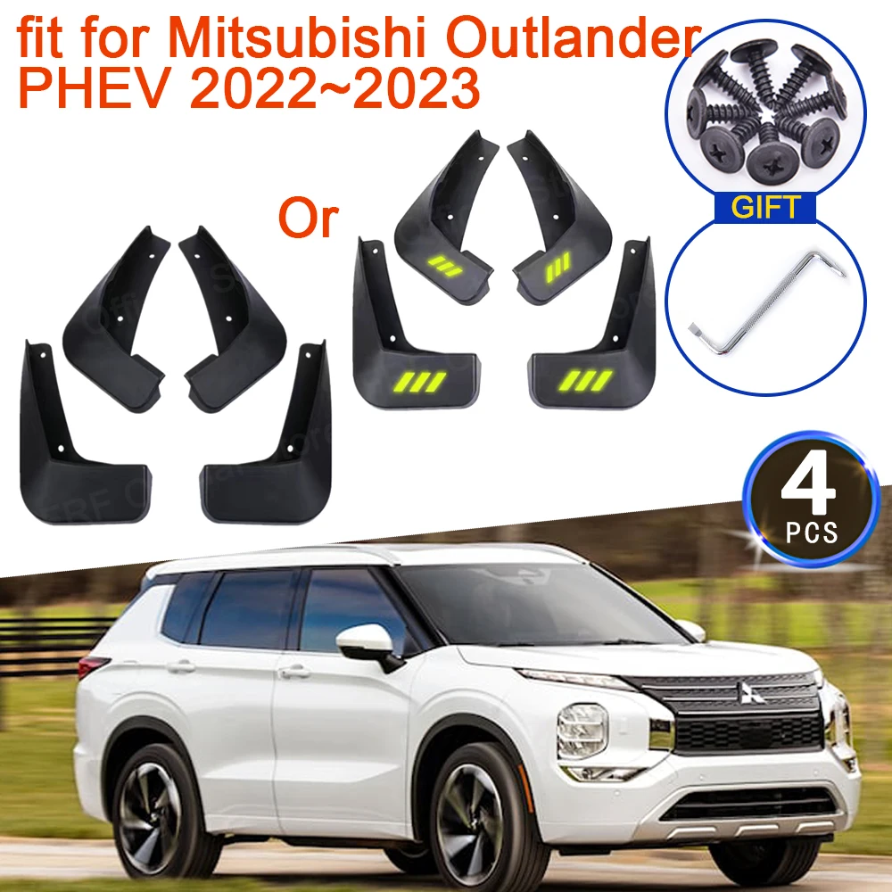 4x Mud Flaps for Mitsubishi Outlander PHEV 4 2022 2023 IV Accessories ...