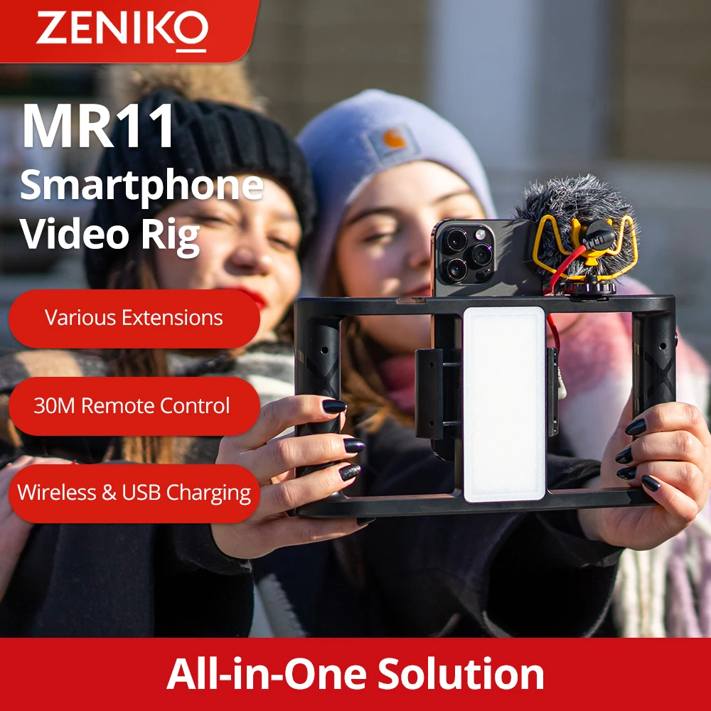 ZENIKO-MR11-Smartphone-Video-Rig-Wireless-Video-Kit-Built-in-LED-Light ...