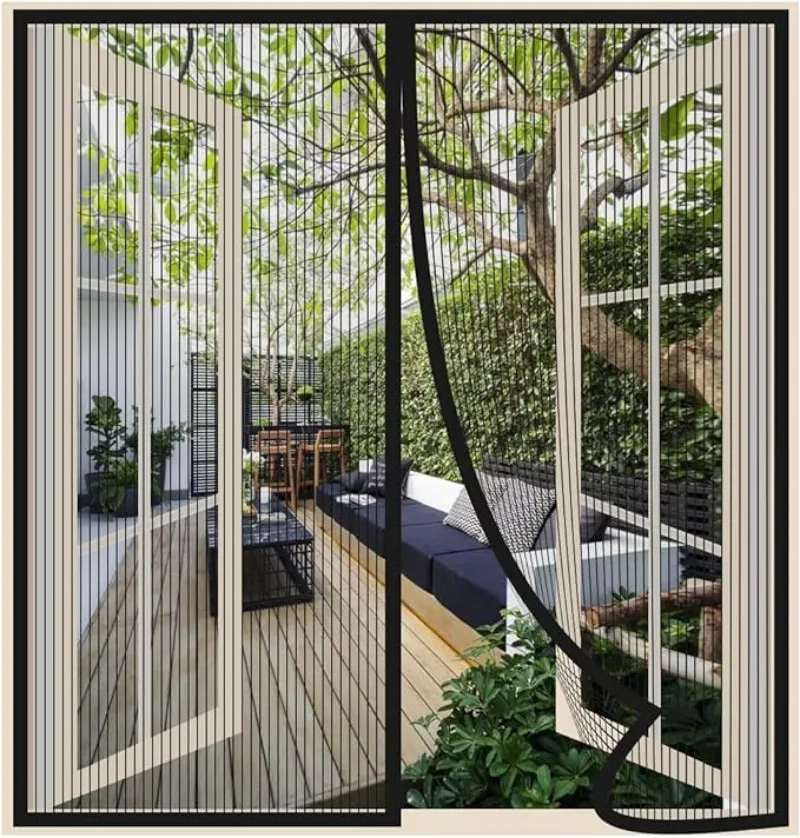 Magnetic-Mosquito-Net-Black-Window-Screen-Custom-Size-Mesh-Tulle ...