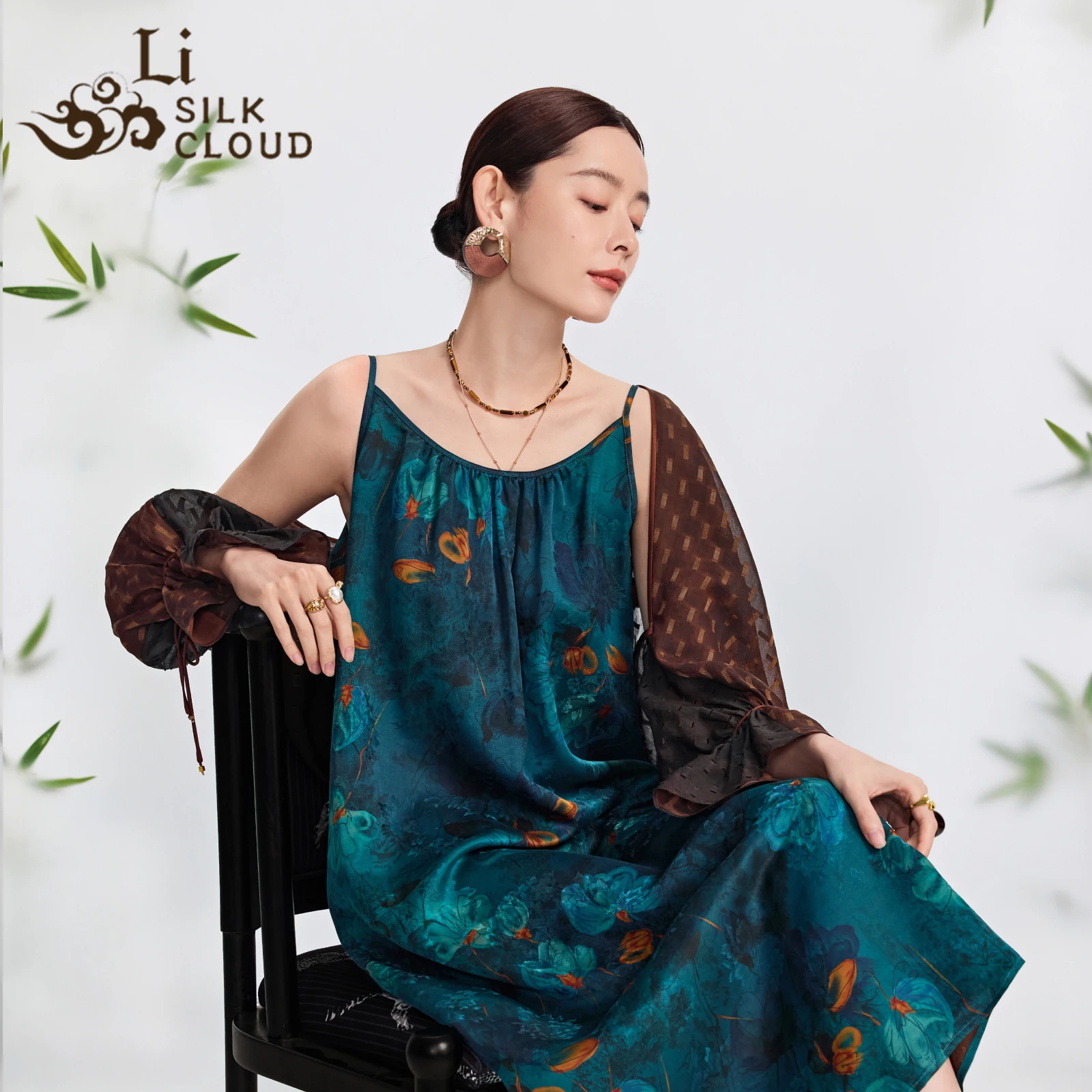LI SILK CLOUD xiangyunsha Dress - Skin-Friendly Glossy Fabric, Lustrous ...