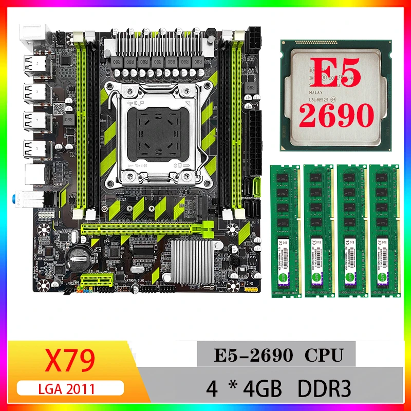 motherboard placa mãe com processador kit xeon com placa de video Placa ...