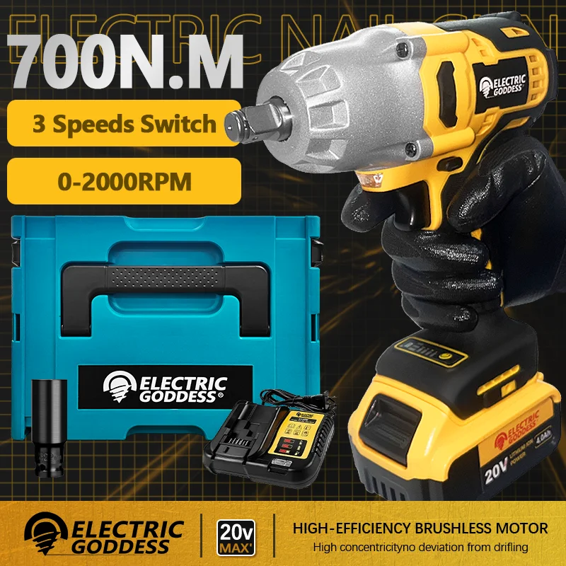 Electric-Goddess-700N-M-Torque-Brushless-Electric-Impact-Wrench-Hand ...