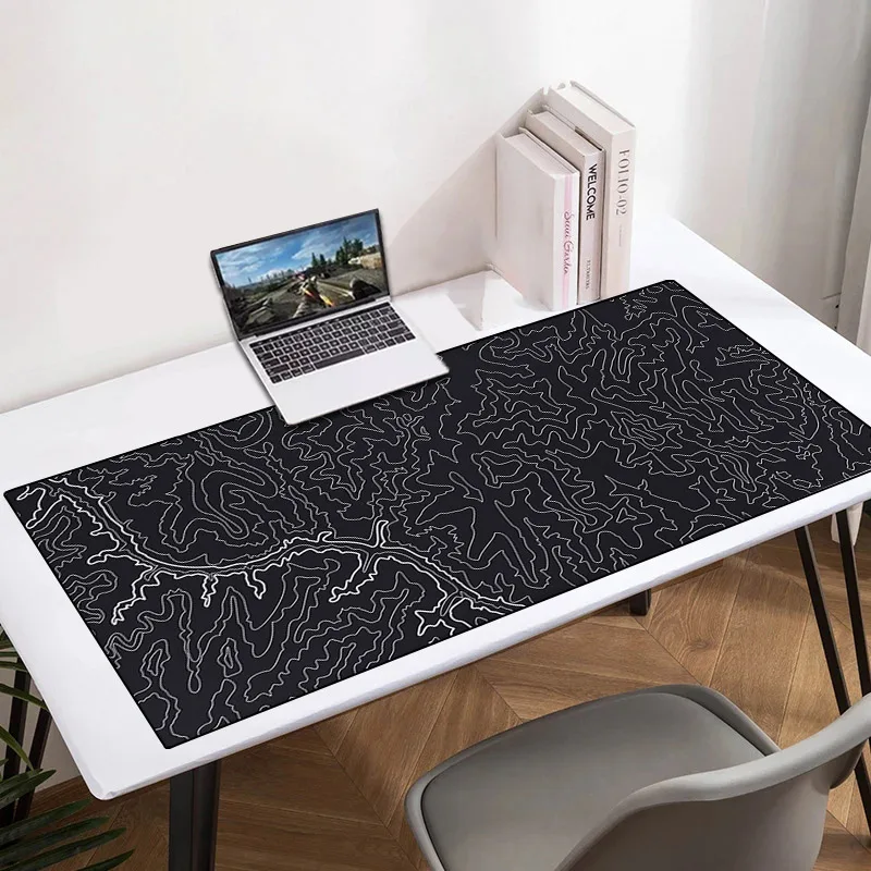 Black-Topo-Canyon-Mouse-Pad-Xxl-Kawaii-Rubber-Desk-Mat-Anti-slip-Big ...