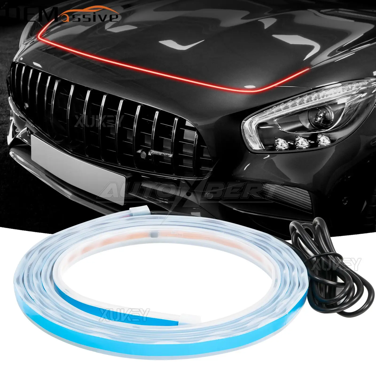 70-Inch-180cm-LED-Strip-Lights-Cars-Red-Dynamic-Led-Hood-Light-Strip ...