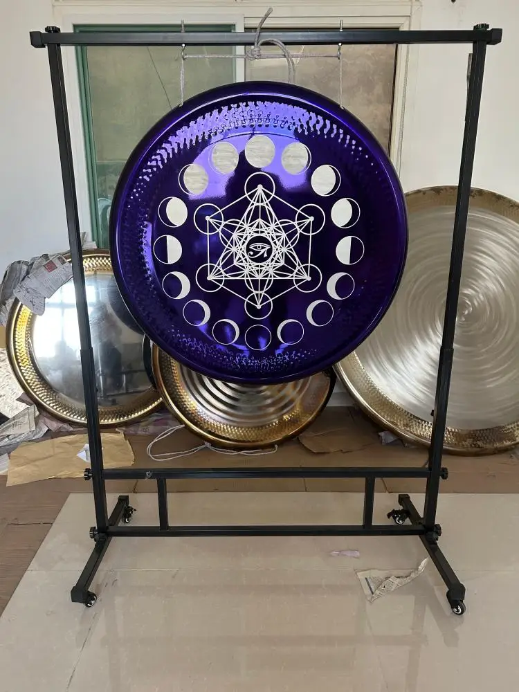 Sound Healing Gong Set- Horus Eye Purple Gong 50/60/70/80/90 cm with ...