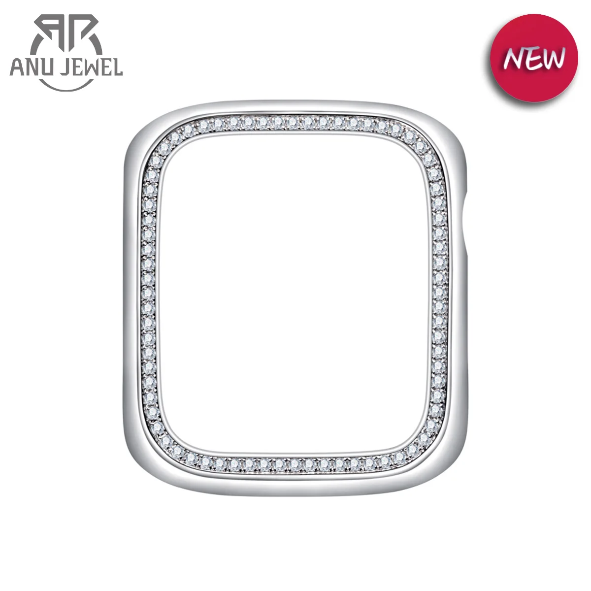 AnuJewel-Moissanite-Apple-Watch-Case-Series-9-8-7-45mm-Full-Created ...