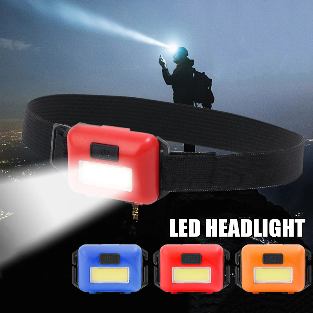 LED Headlight 3 Modes Flashlights Adjustable Headband Torch Waterproof ...