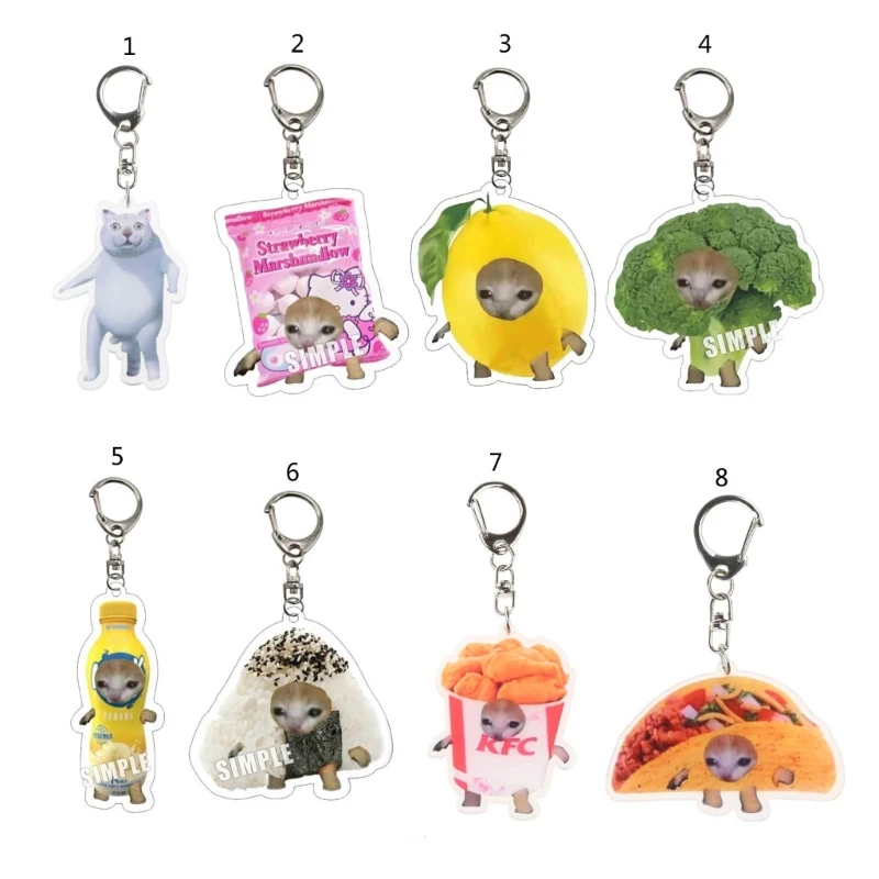 Funny-Acrylic-Keychain-with-Strange-Pendant-for-Students-Lover-Humorous ...