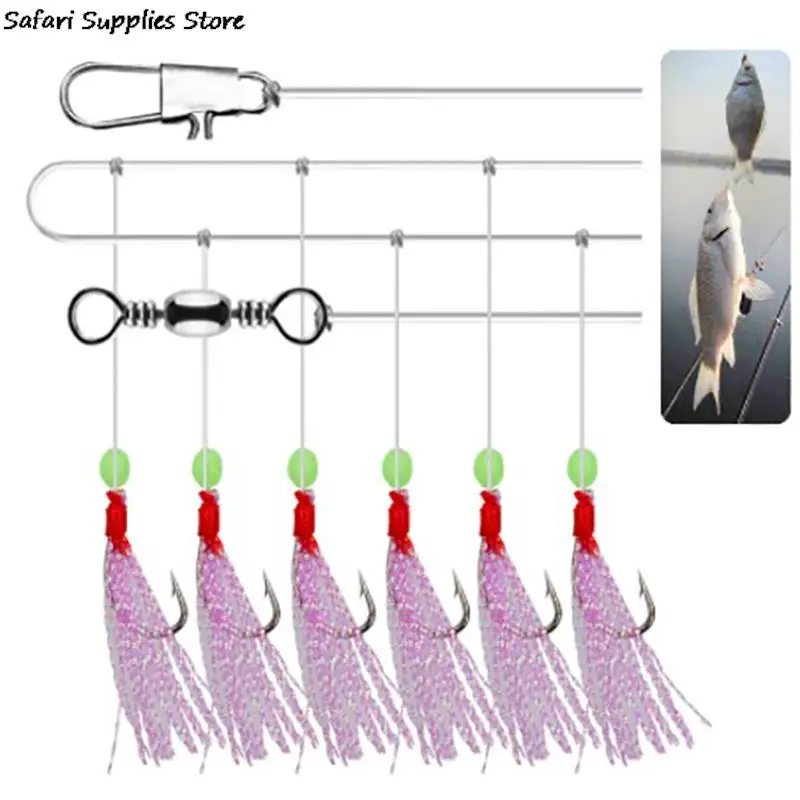 6Pcs/Set Carbon Steel Mackerel Feathers Bass Cod Lure Sea Fishing ...