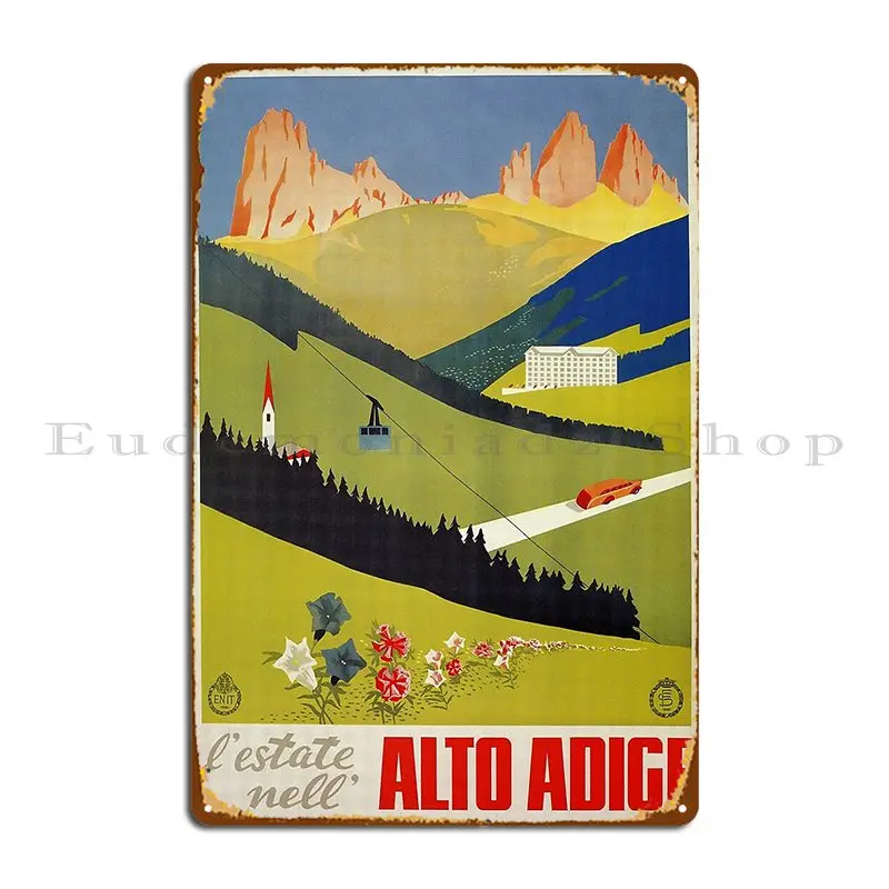 Vintage-Alto-Adige-South-Tirol-Italian-Travel-Ad-Metal-Sign-Decoration ...