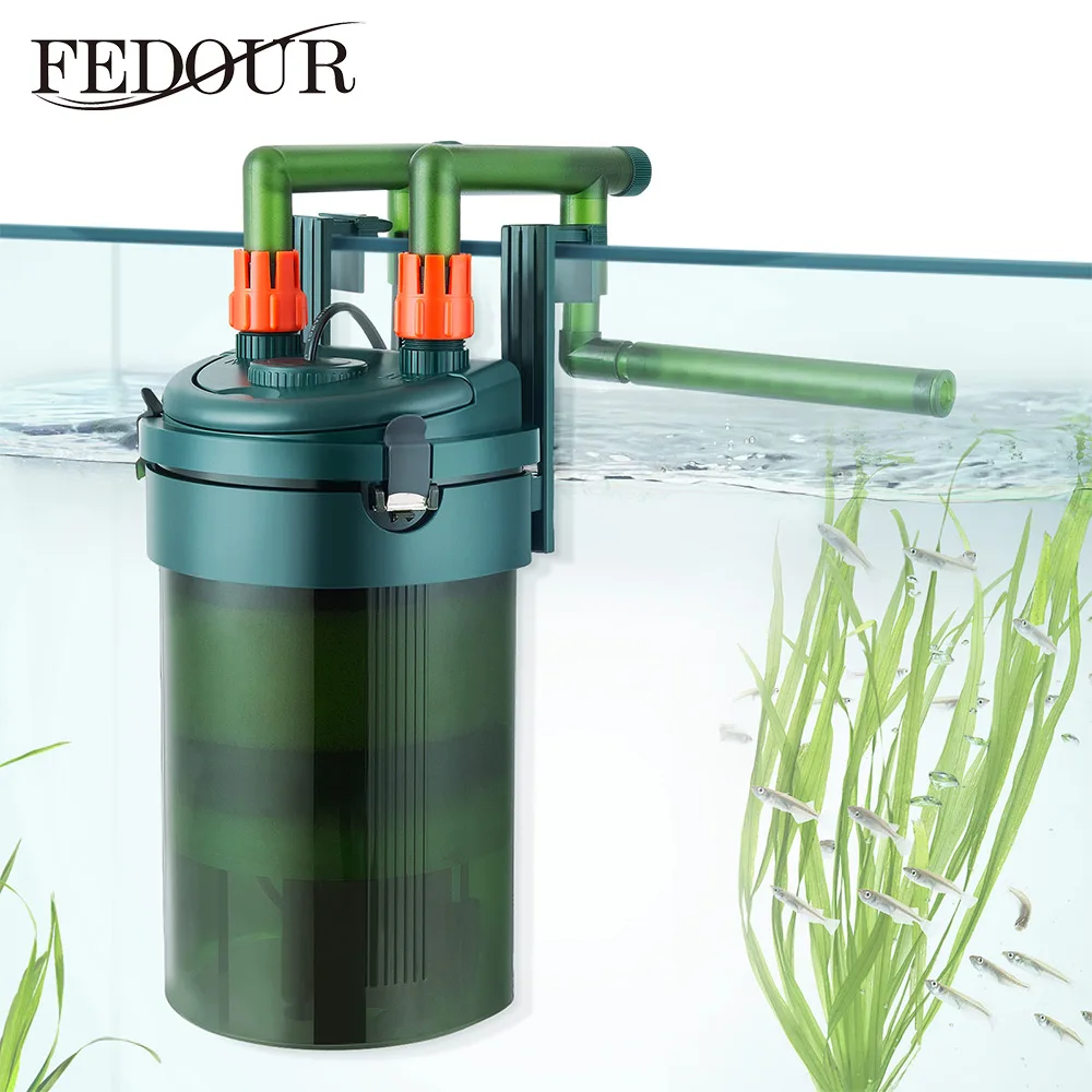 FEDOUR-Aquarium-External-Filter-8W-Canister-Filter-Hang-on-Three-in-one ...