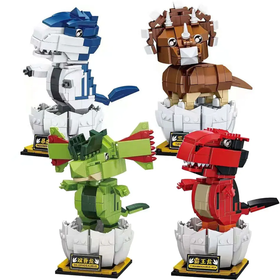 Cute-Dinosaur-Egg-Building-Blocks-Jurassic-Indominus-Rex-Triceratops ...