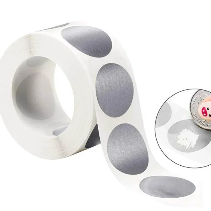 300pcs/roll Round Silver Scratch Off Stickers 1 Inch Labels Sticker for ...