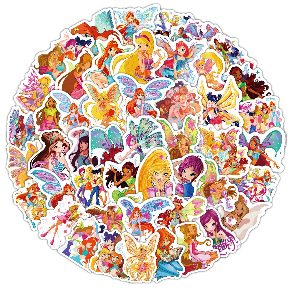10-30-60PCS-Pretty-Woman-Butterfly-Winx-Club-Stickers-Aesthetic-Decals ...